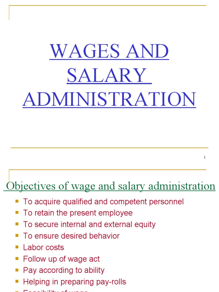 Wages and Salary Adm | PDF | Employment | Salary