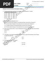 IMO Level 2 Sample Paper Class 5 PDF | PDF | Test (Assessment) | Numbers