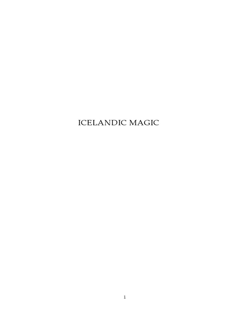 Icelandic Magic Aims Tools and Techniques of The PDF | PDF