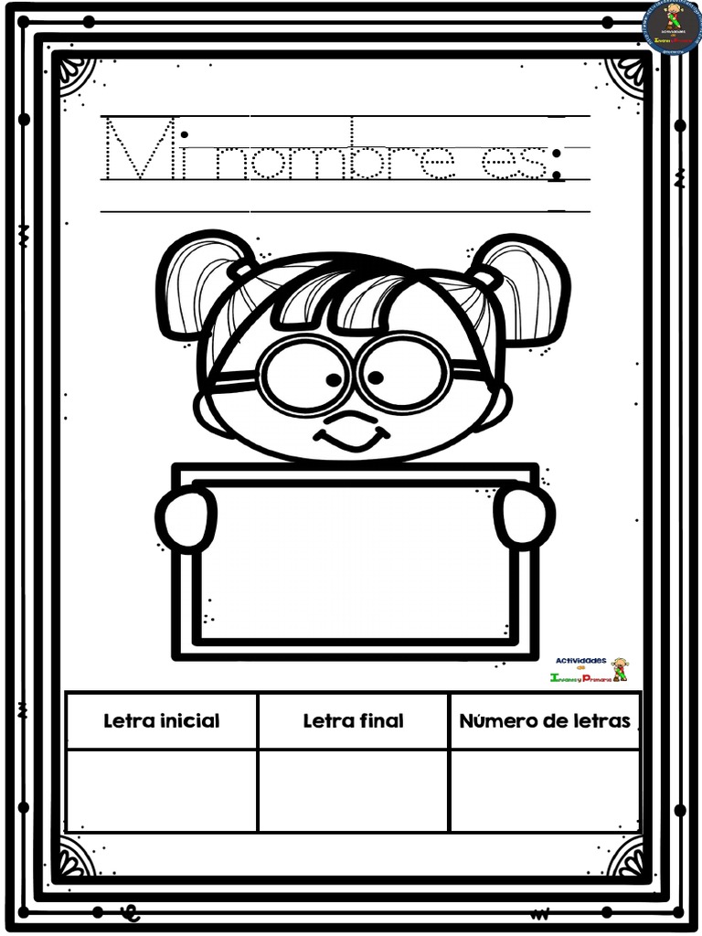 Actividades Escribo Mi Nombre