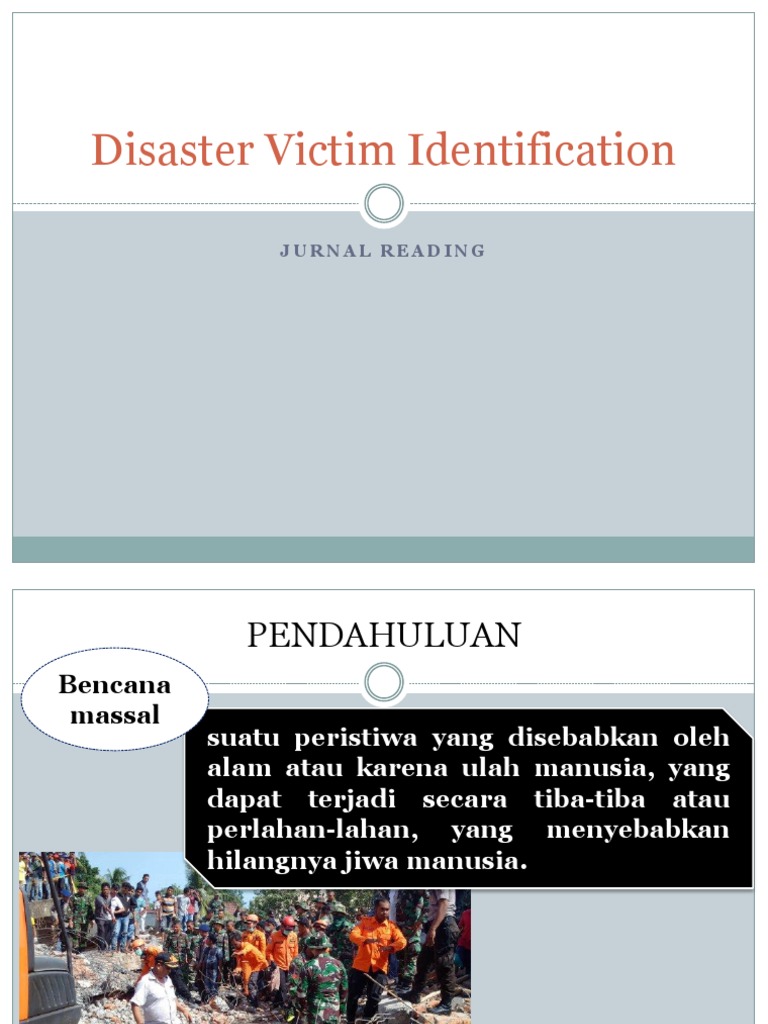 Disaster Victim Identification | PDF