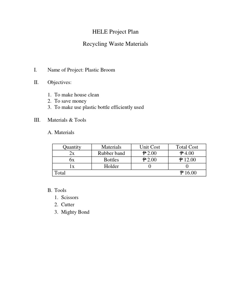 HELE Project Plan | PDF