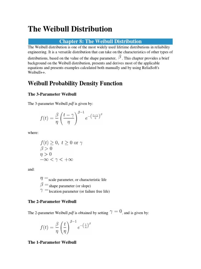 Weibull Distribution Guide | PDF | Regression Analysis | Confidence ...