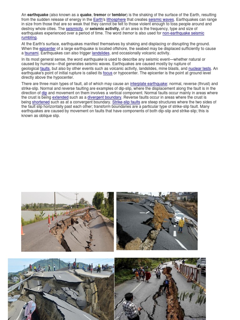 Earth Lithosphere Seismic Waves Seismicity Non-Earthquake Seismic ...