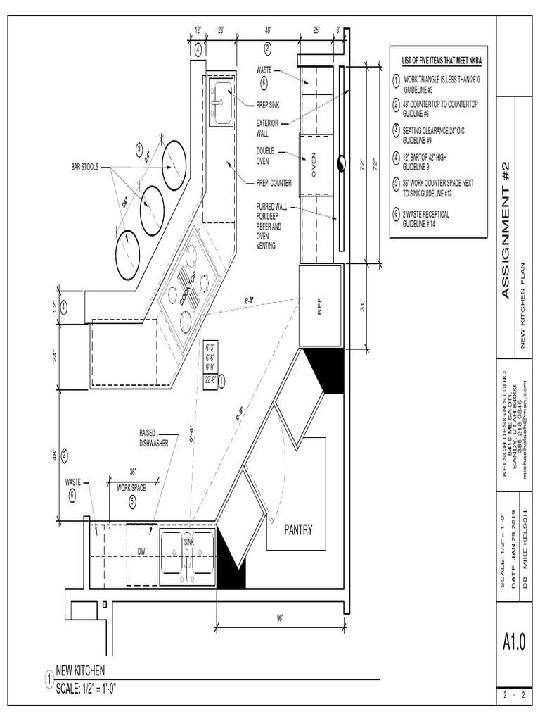 Assignment 2 - Sheet - A1-0 - New Kitchen Layout | PDF | Sink ...