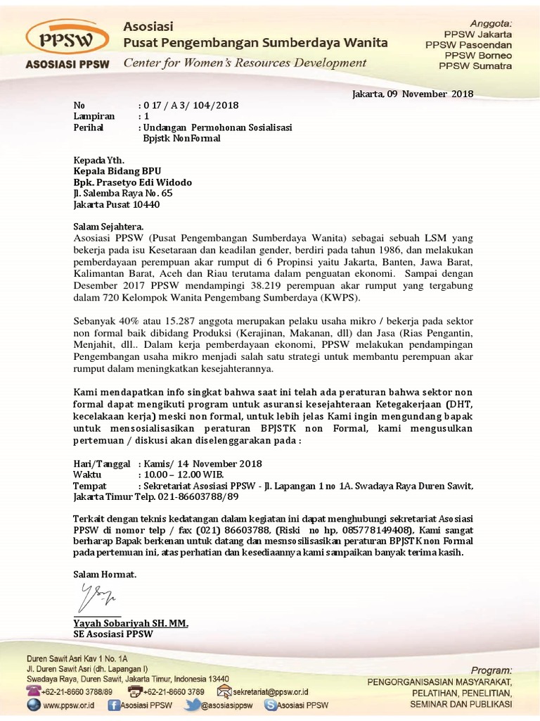 Surat Undangan Non Formal | Contoh Semua Jenis Surat Undangan