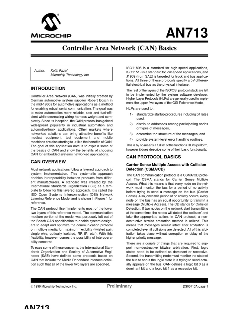 Can Protocol | PDF | Osi Model | Computer Network