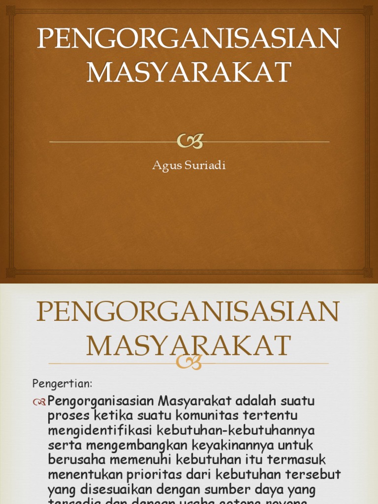 Pengorganisasian Masyarakat (CO) | PDF