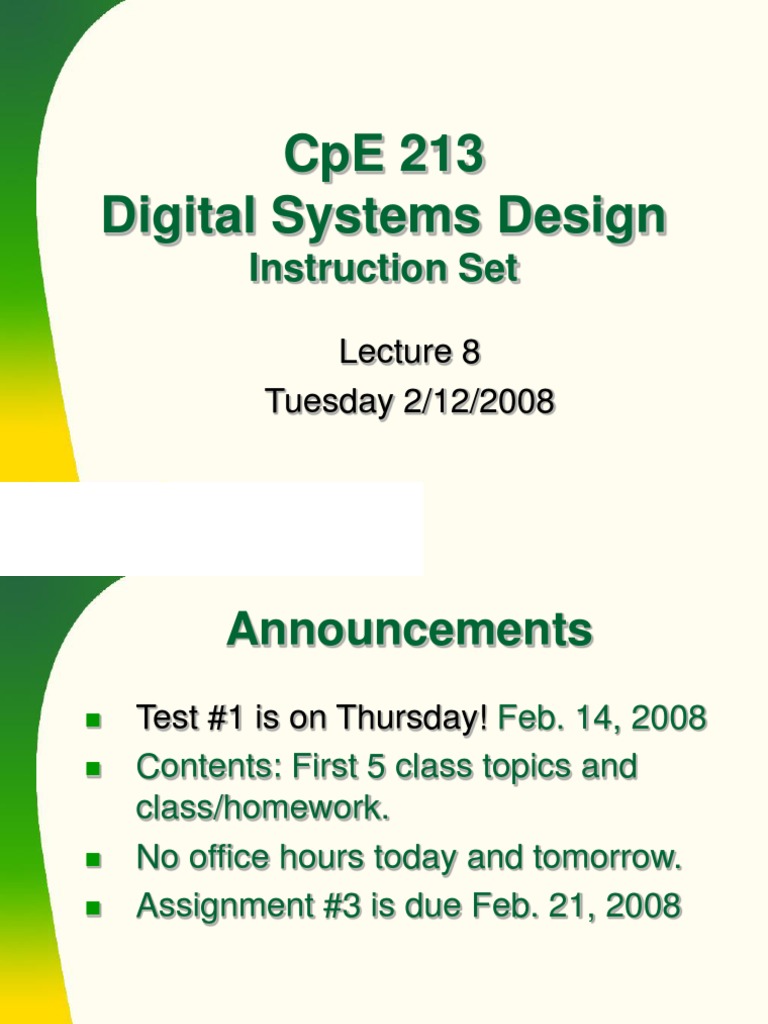 Lecture8 8051 Instruction Set Review | Download Free PDF | Electronics | Computer Architecture