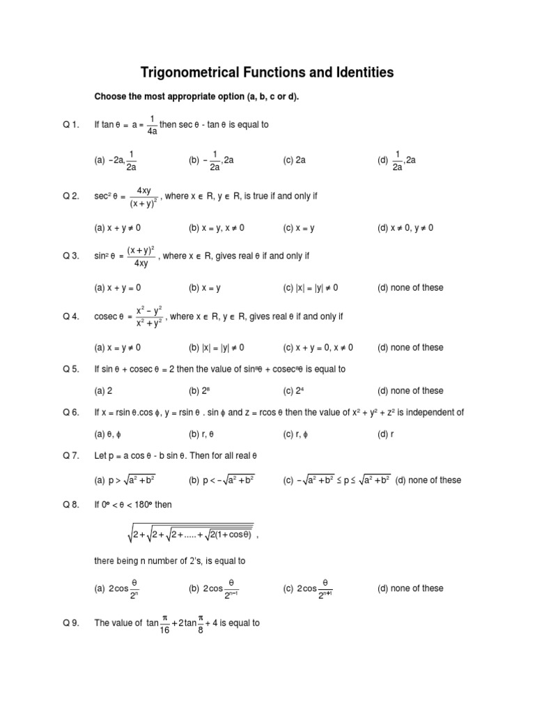 07 Matrices | PDF | Trigonometric Functions | Complex Analysis
