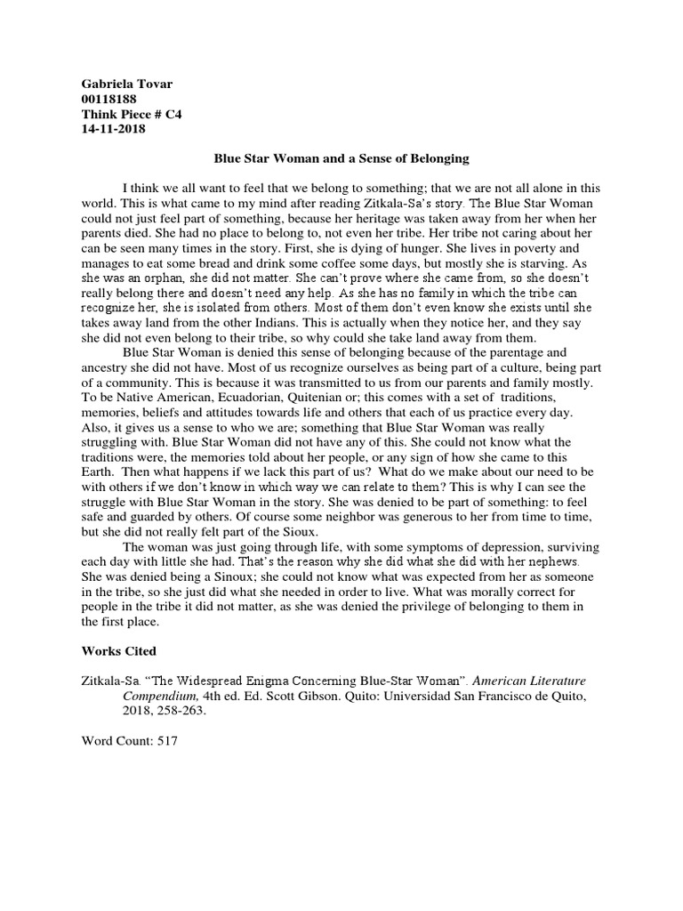 Think Piece # C4 | PDF | Native Americans In The United States