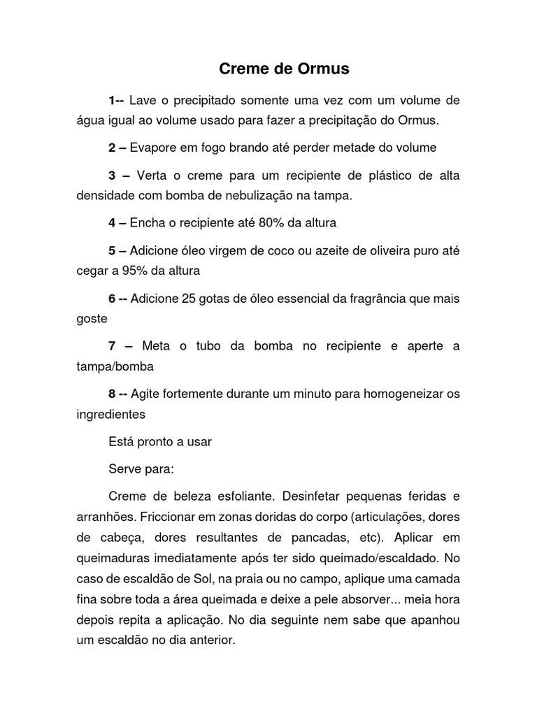 Método Creme de Ormus | PDF