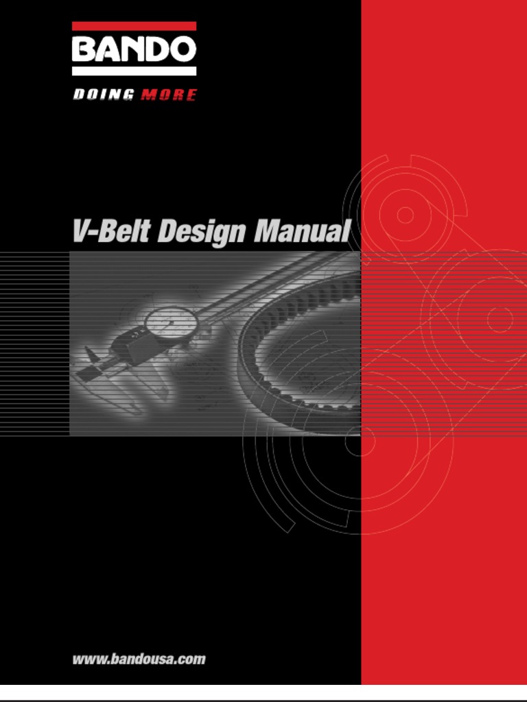 BANDO V Belt Design Manual | PDF | Belt (Mechanical) | Machine (Mechanical)