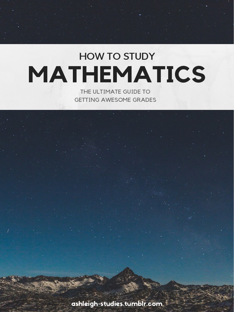 How To Study Mathematics PDF | PDF | Goal | Test (Assessment)
