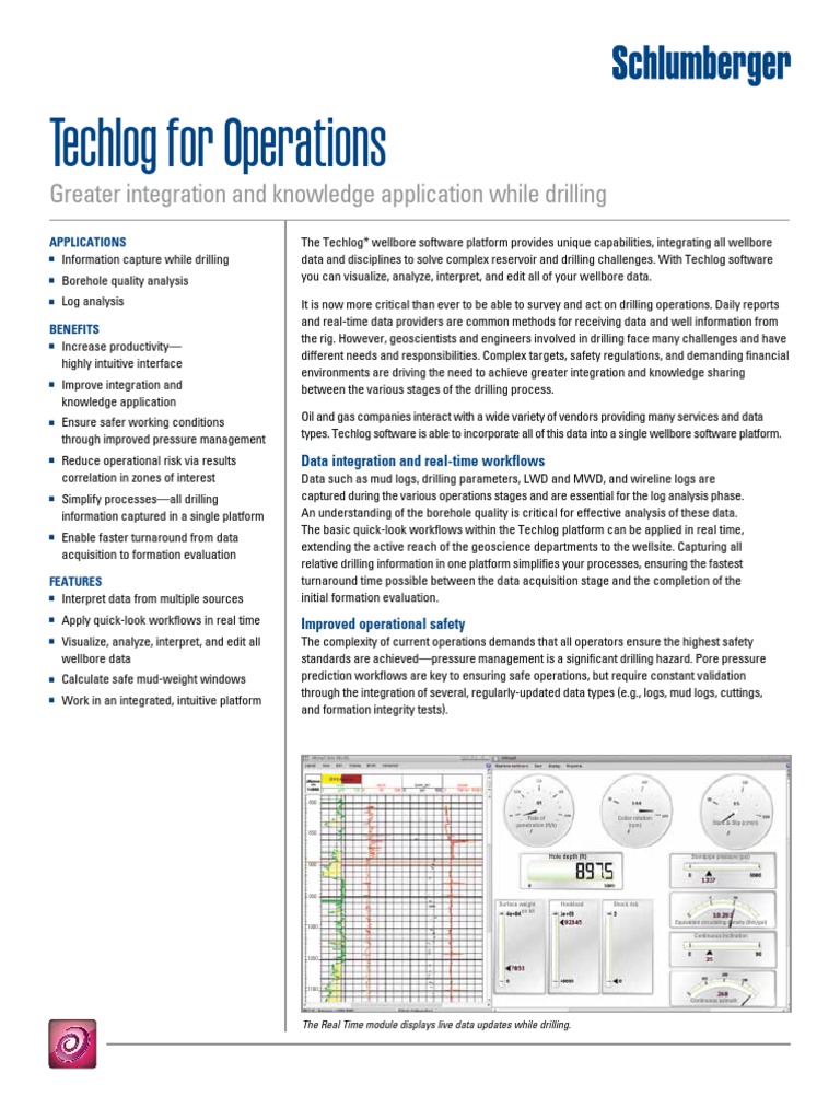 Techlog For Operations | PDF | Oil Well | Computing