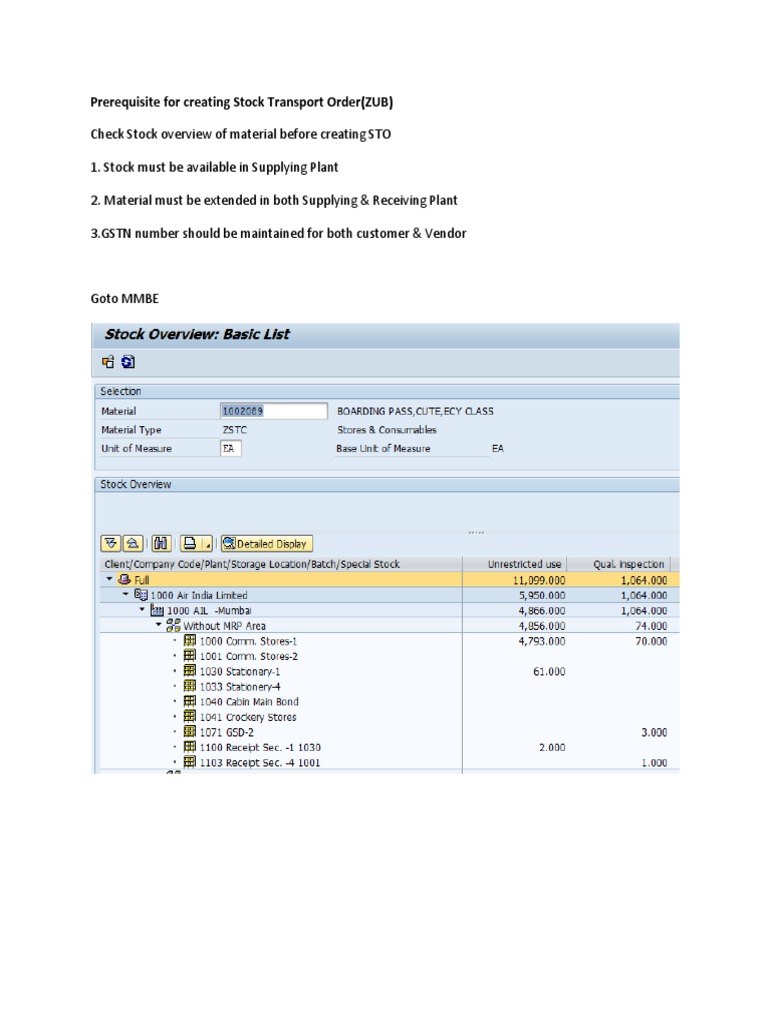 Sto Process After GST Intra Company | PDF