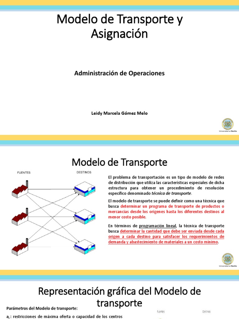 Modelo de Transporte y asignación.pptx | Transporte | Programación lineal