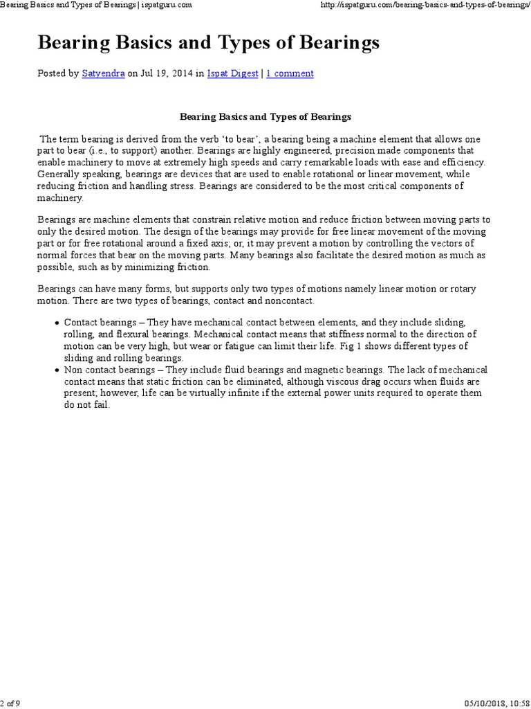 Bearing Basics and Types of Bearings: Satyendra Ispat Digest 1 Comment ...