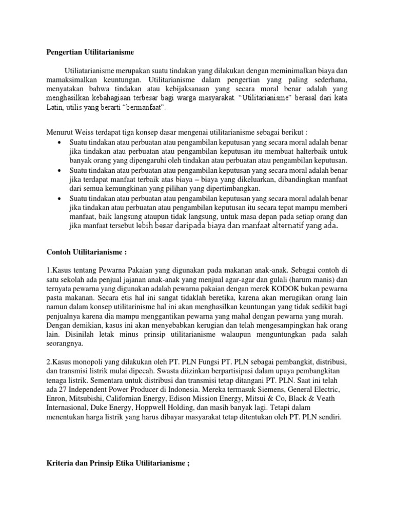 Utilitarianisme | PDF