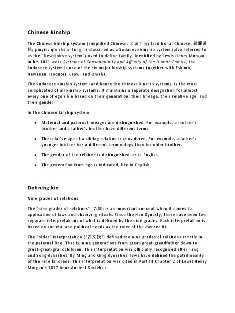 Chinese Kinship: Defi Ning Kin | PDF | Kinship | Human Nature