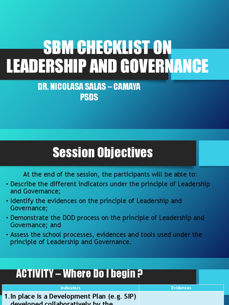 A. SBM leadership and Governance.pptx | Governance | Community