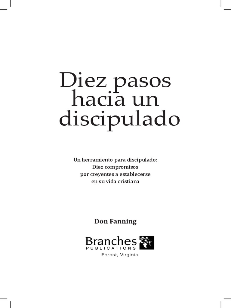 Diez Pasos Hacia Un Discipulado - Don Fanning PDF | PDF | Cristo (título) | Salvación