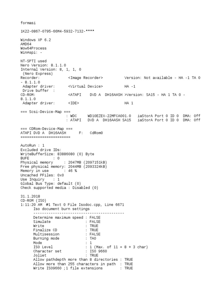 Log | PDF | Windows Registry | Computer Architecture
