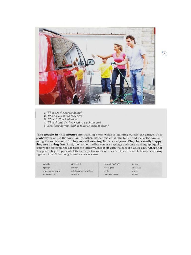 Origo B2 Picture Description Tasks | PDF