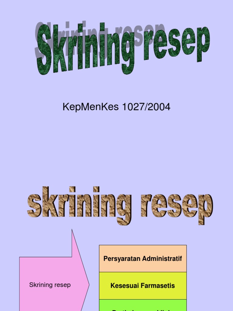 Skrining Resep | PDF