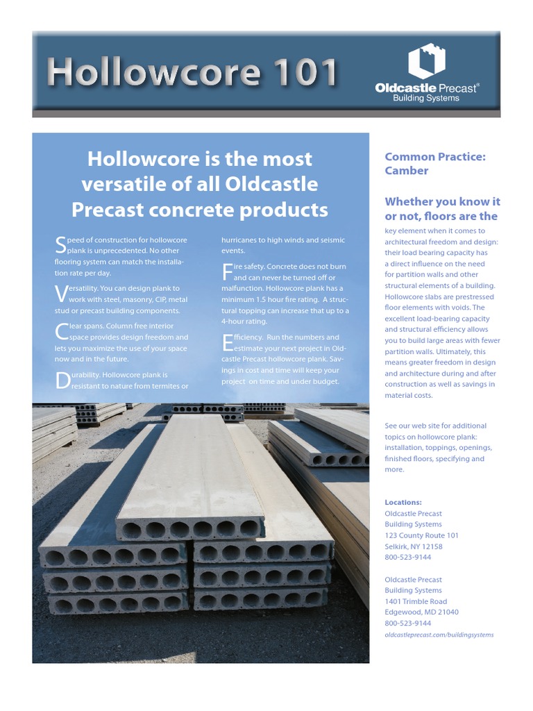 3 - Hollowcore 101 - Oldcastle Precast | PDF | Precast Concrete ...