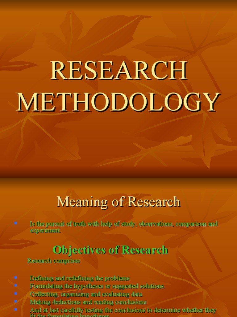 Research Methodology | PDF | Sampling (Statistics) | Statistical ... Research Methodology | PDF | Sampling (Statistics) | Statistical ...