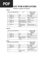 Statutory Due Dates Chart | PDF | Government Finances | Taxes