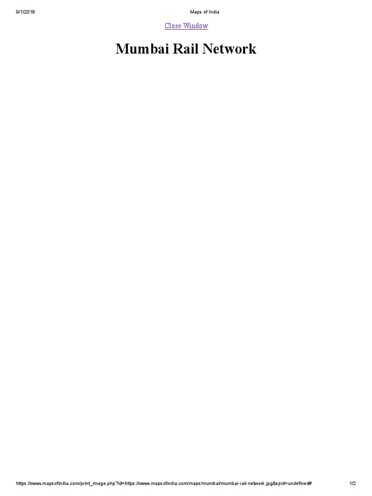 Mumbai Rail Network Map | PDF