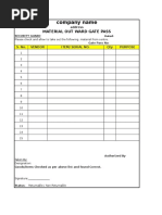 Format For Material Inward Register | PDF