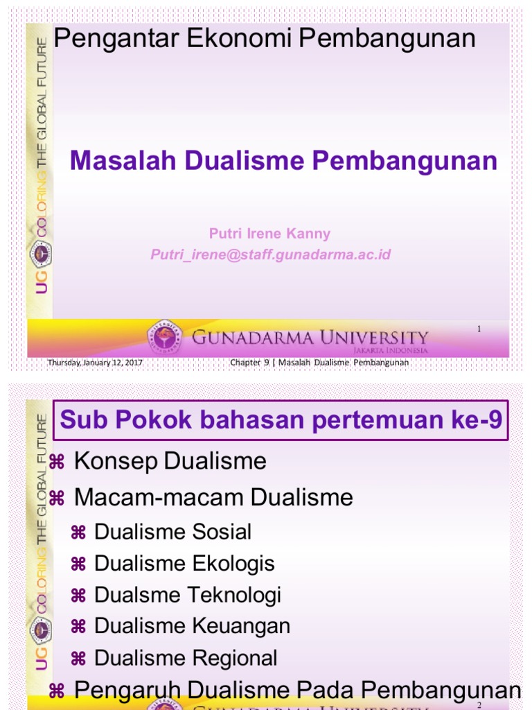 Dualisme dalam Ekonomi Pembangunan | PDF