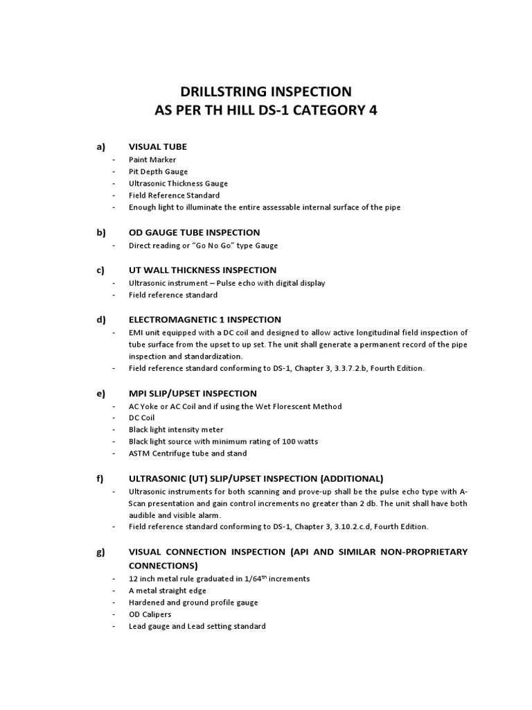 Dill Stem Inspection Methode | PDF