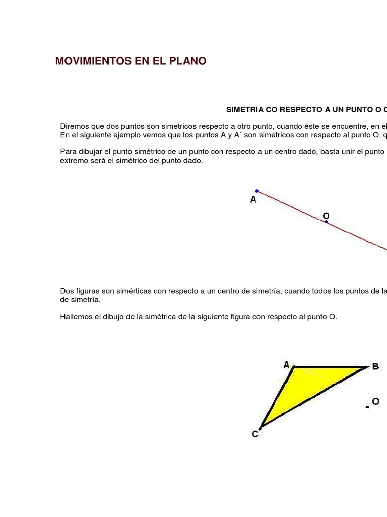 Movimientos en El Plano | PDF | Rotación | Simetría