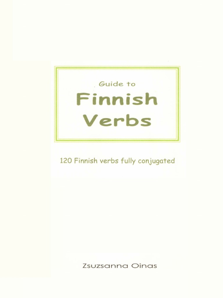 Guide To Finnish Verbs PDF | PDF