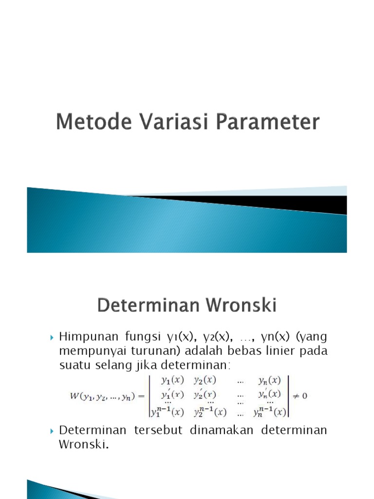 Metode Variasi Parameter | PDF