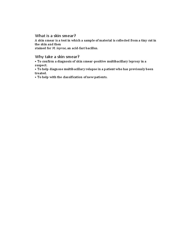 what-is-a-skin-smear-pdf
