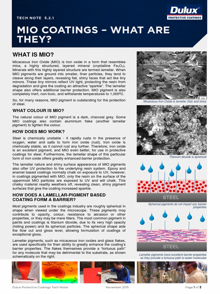 MIO Coatings: Benefits & Usage Guide | PDF | Rust | Paint