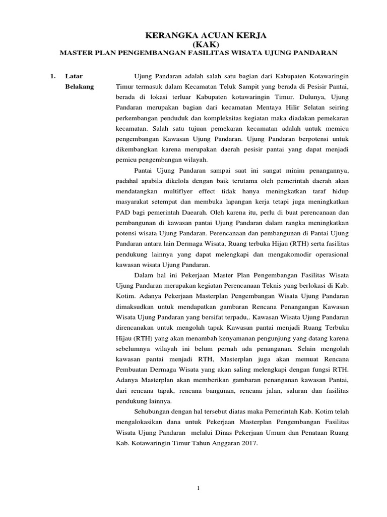 Kak Masterplan Up | PDF