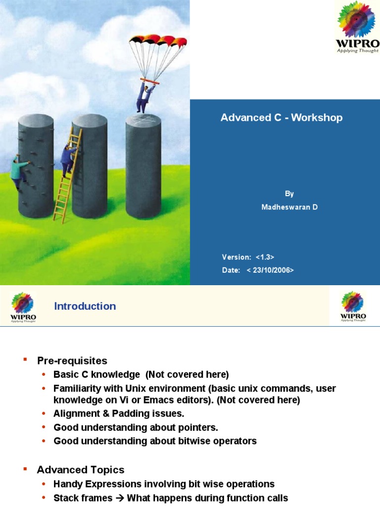 Advanced C Workshop By Madheswaran D Pdf Pointer Computer Programming Computer Science