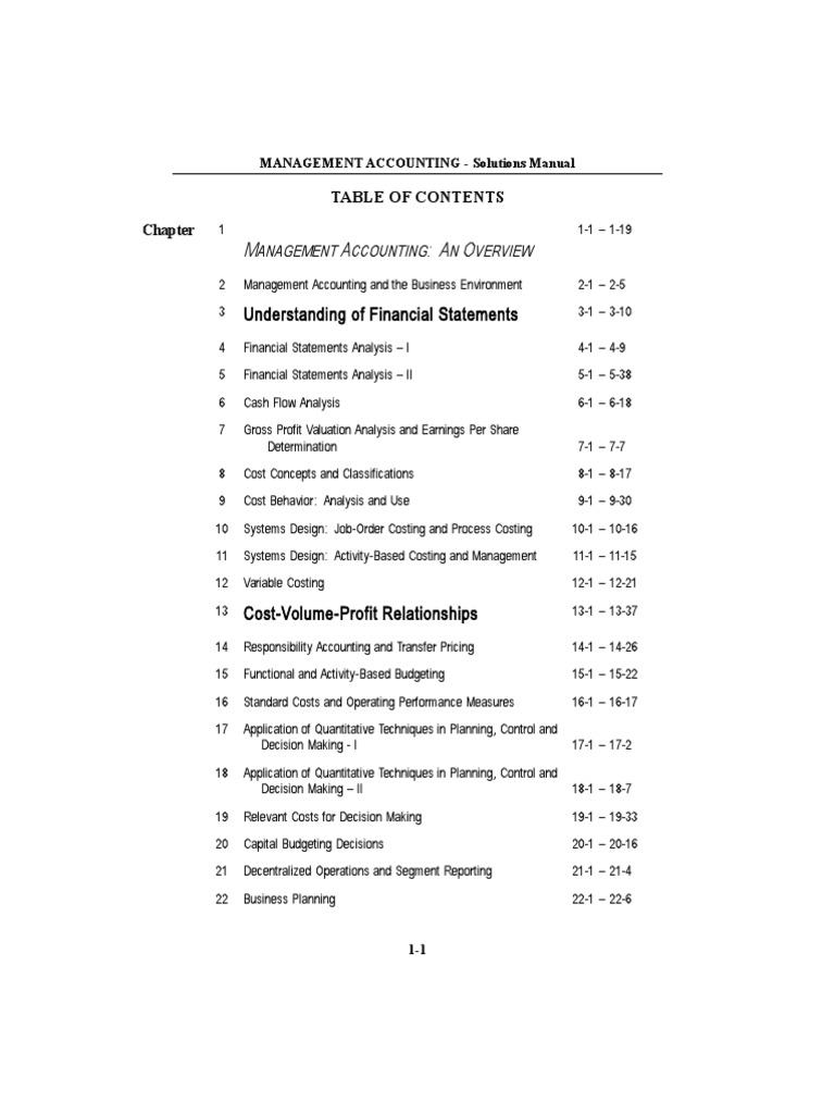 Management Accounting by Cabrera | PDF