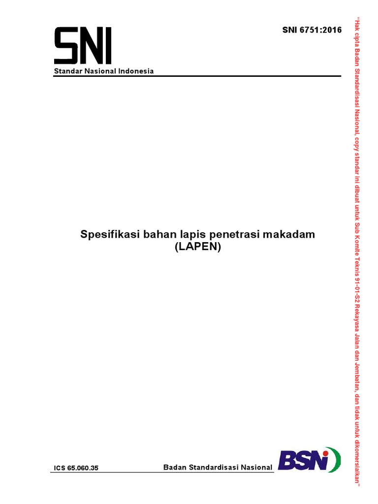 Sni 6751 2016 PDF | PDF
