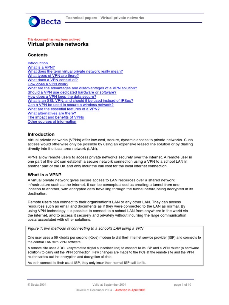 Virtual Private Networks | PDF | Virtual Private Network | Computer Network