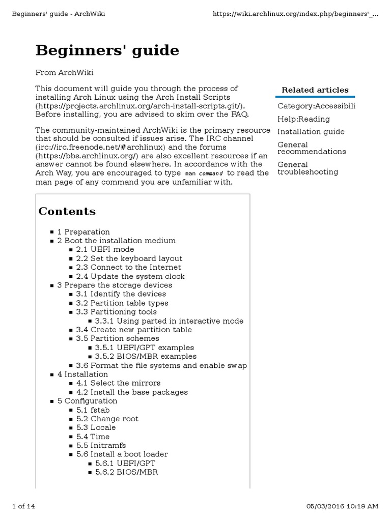 Beginners' Guide: Related Articles | PDF | Booting | Computer Hardware