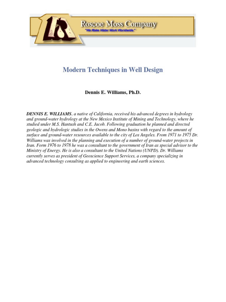 Modern Techniques in Well Design | PDF | Reynolds Number | Fluid Dynamics