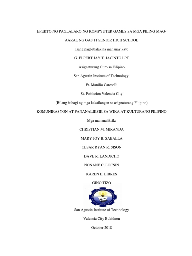 Research Paper Filipino | PDF