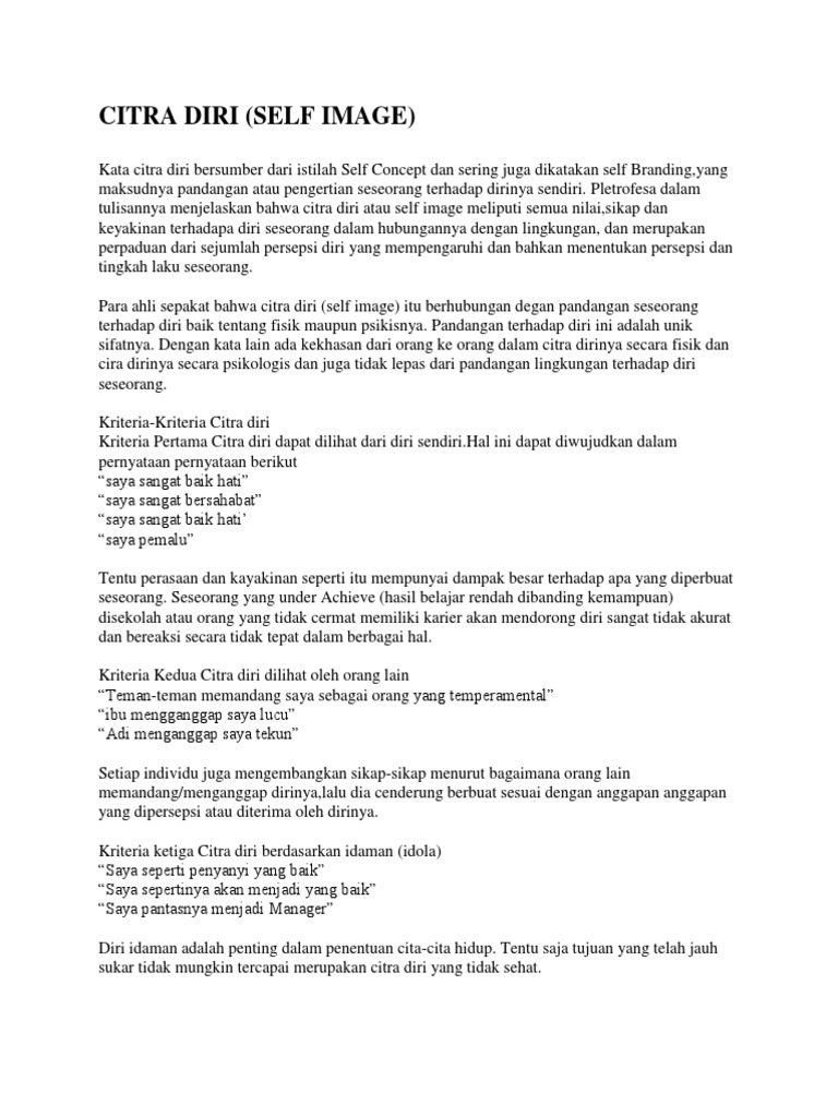 Citra Diri | PDF